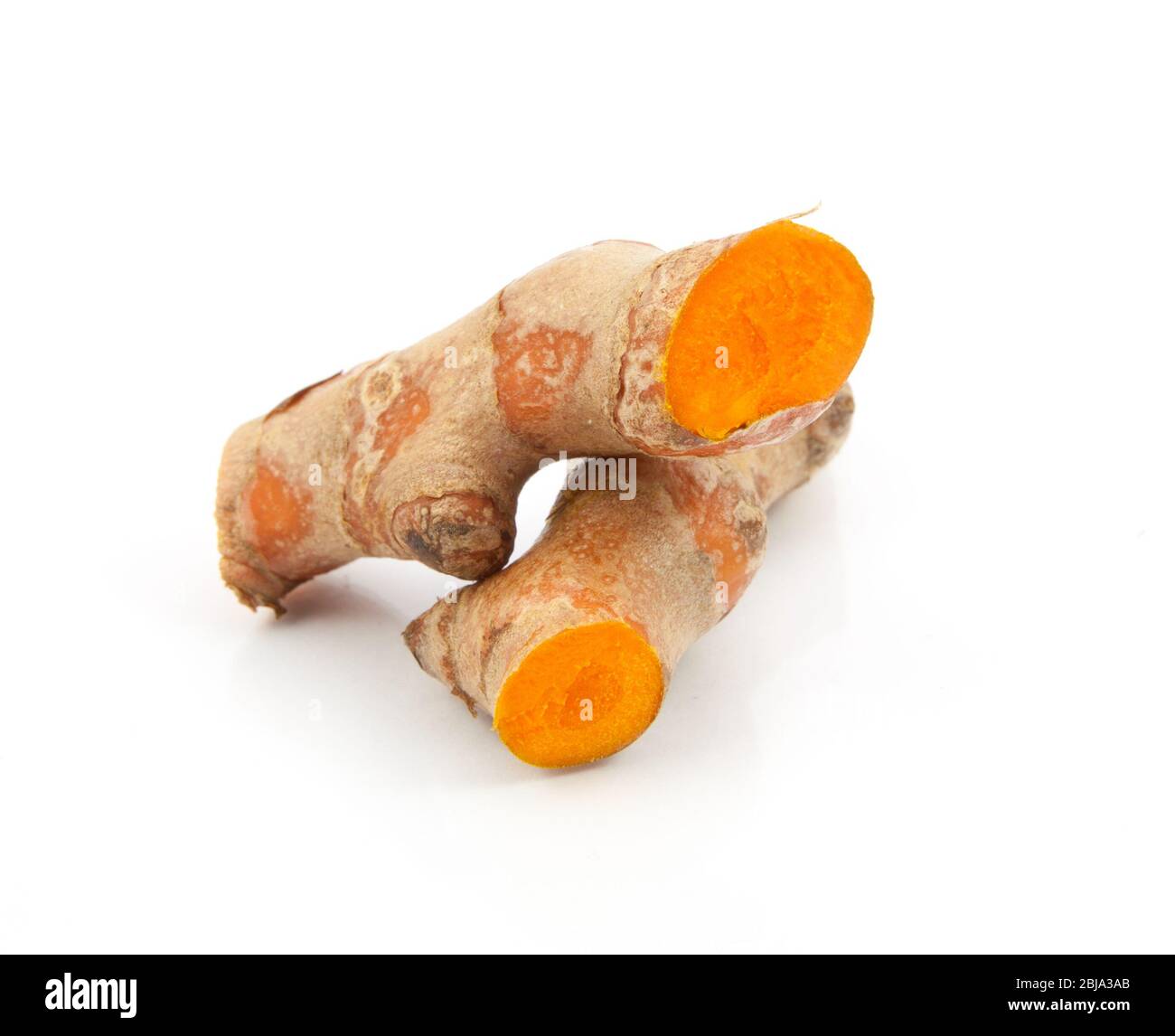 turmeric isolated on white background Stock Photo - Alamy