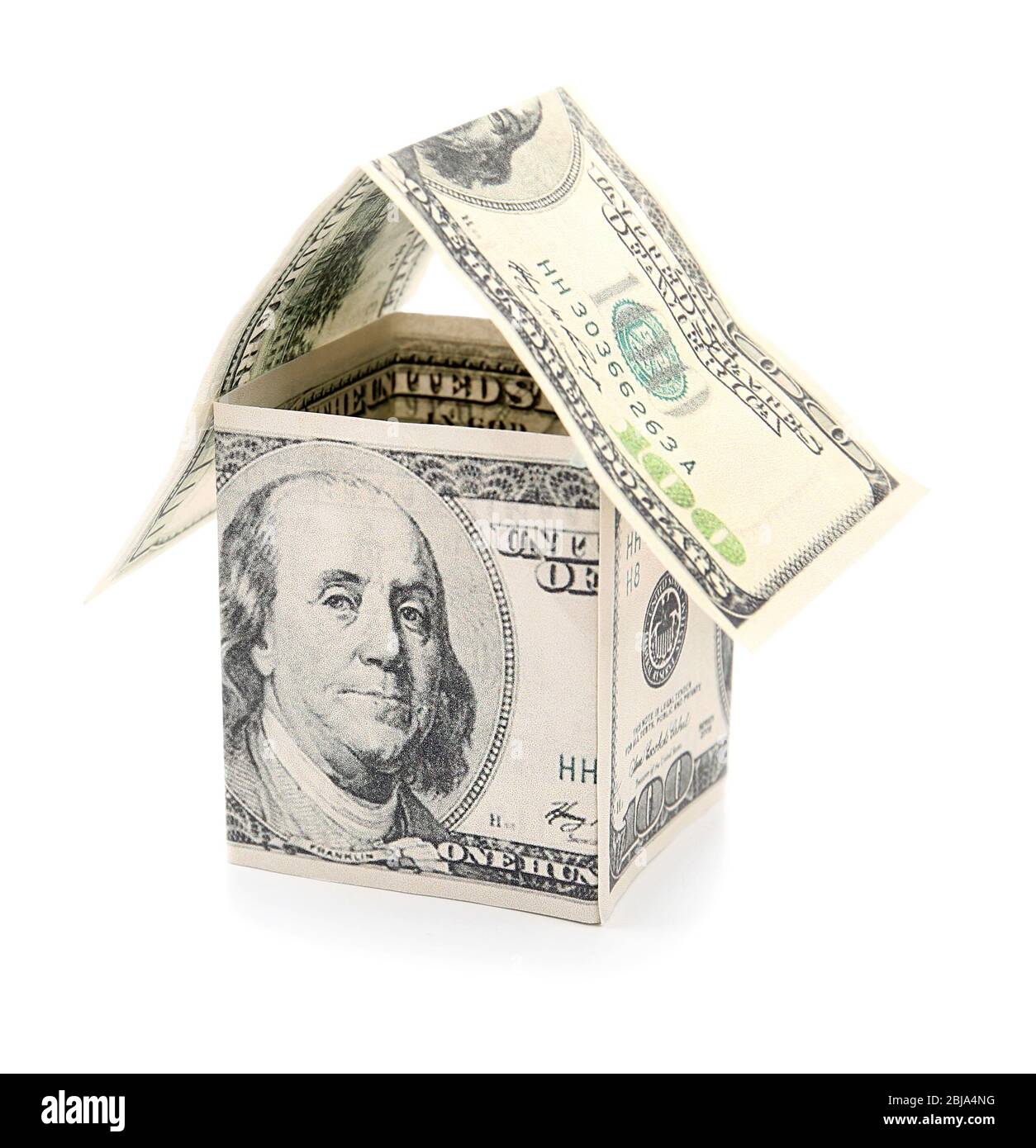 Dollar house isolated on white Stock Photo - Alamy