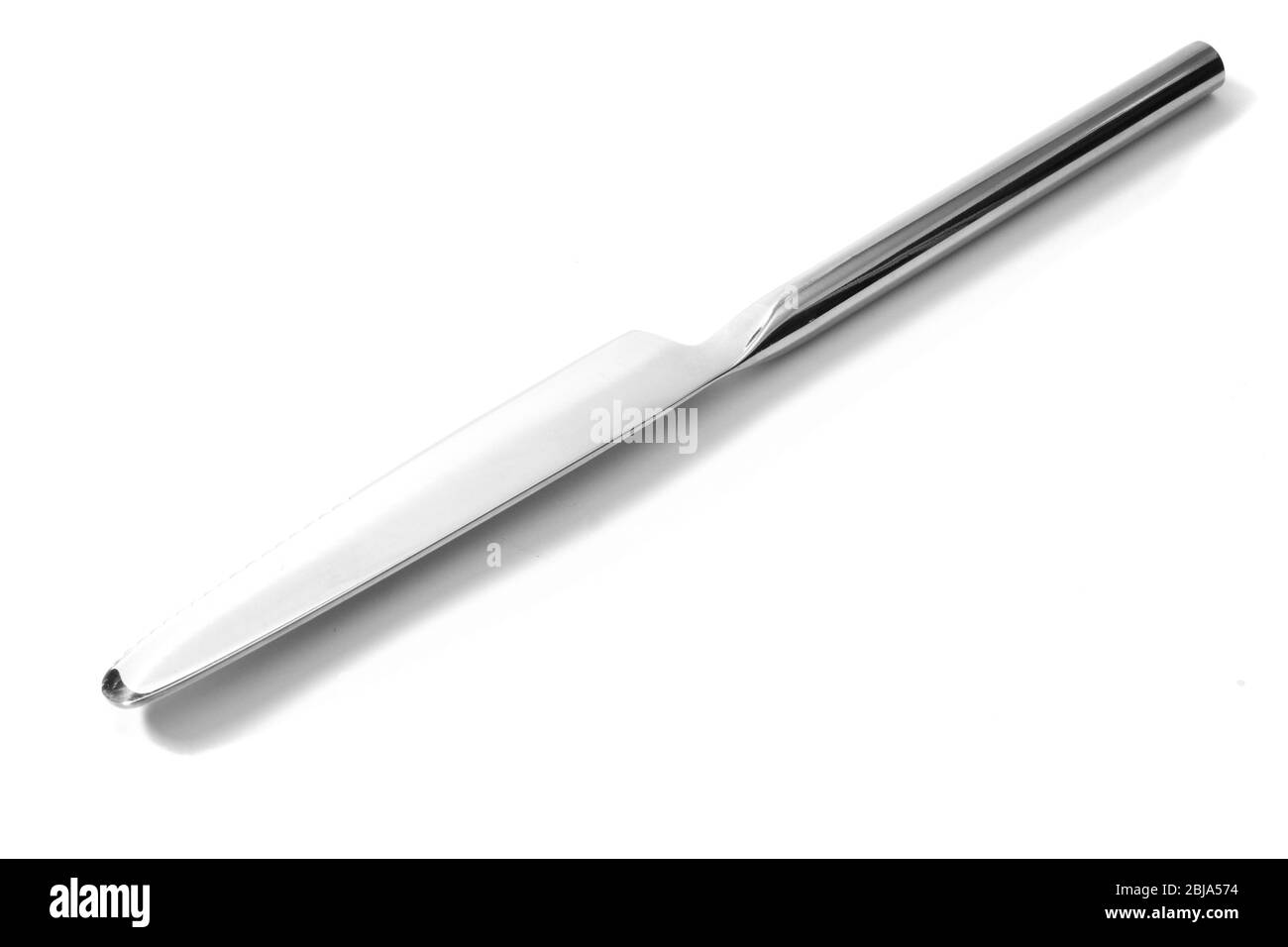 steel metal table knife isolated over white background Stock Photo - Alamy
