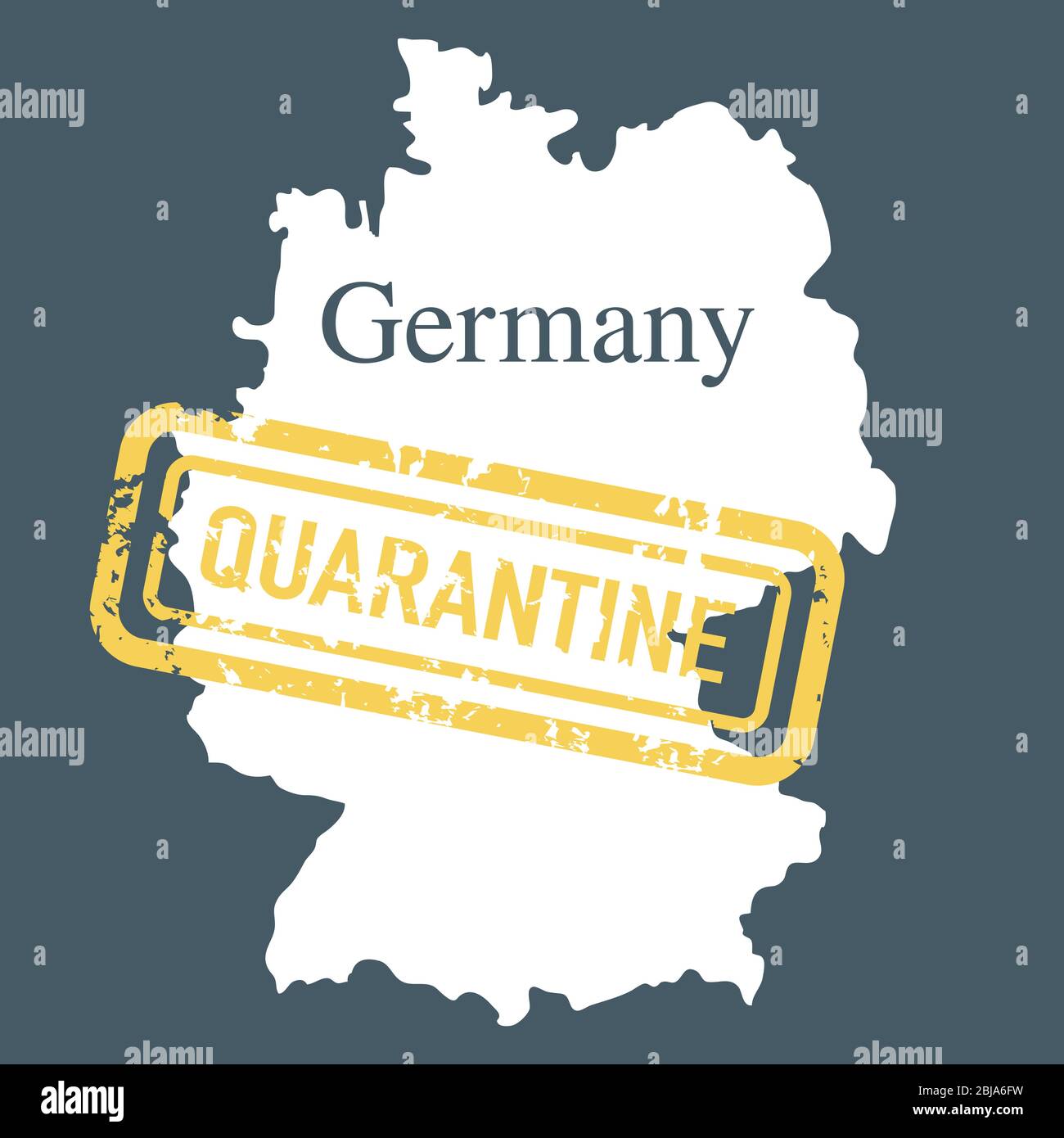 Vector illustration COVID-19 Pandemic. Quarantine Germany. Virus ...