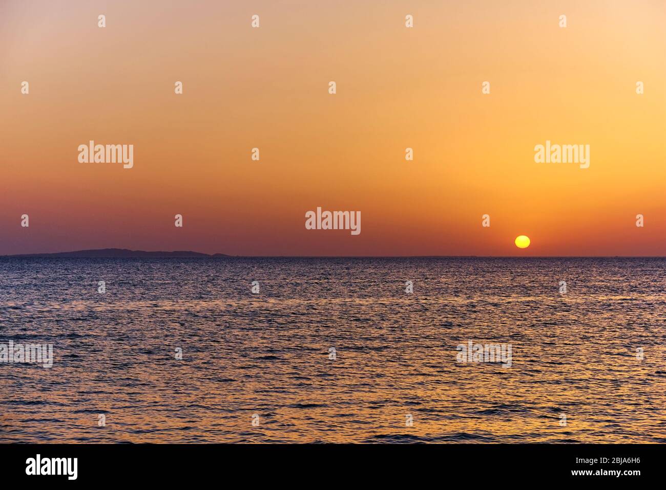 Sunrise over Red Sea in beach resort town of Hurghada in Egypt Stock ...