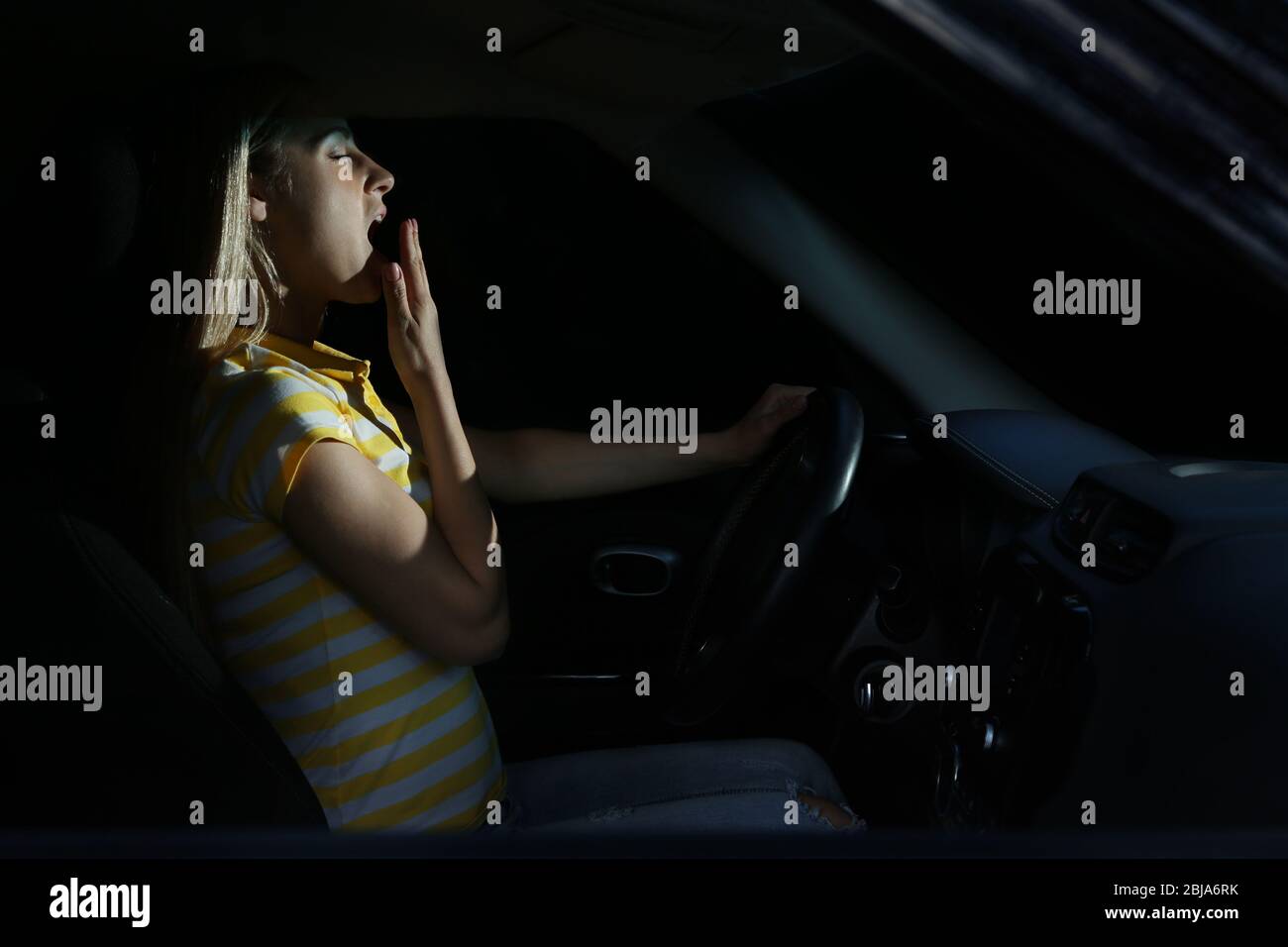 Falling asleep in car hi-res stock photography and images - Alamy