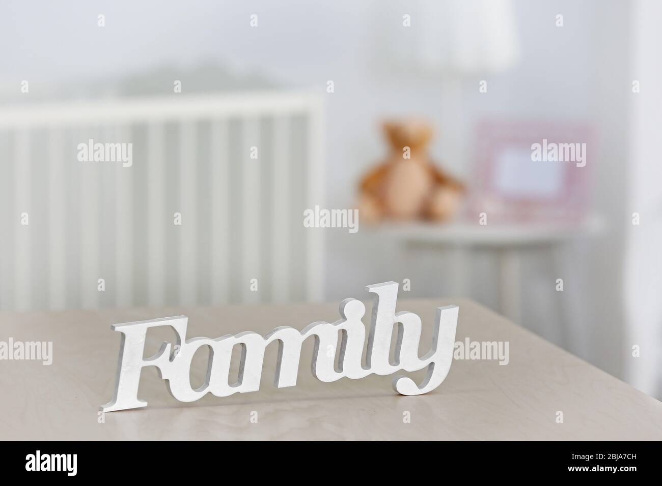Word Family on a table in a nursery room Stock Photo - Alamy