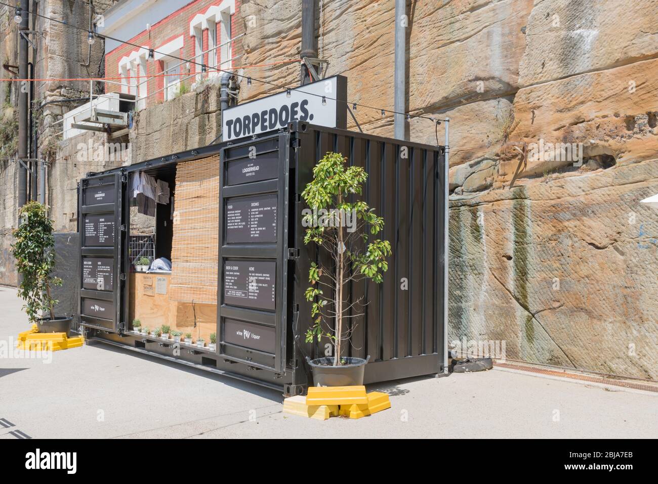 A 20 foot (6.09m) shipping container converted into a pop up cafe at ...