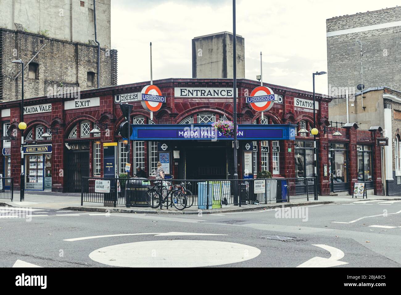 London/UK-30/7/18: Maida Vale Underground Station located on the ...