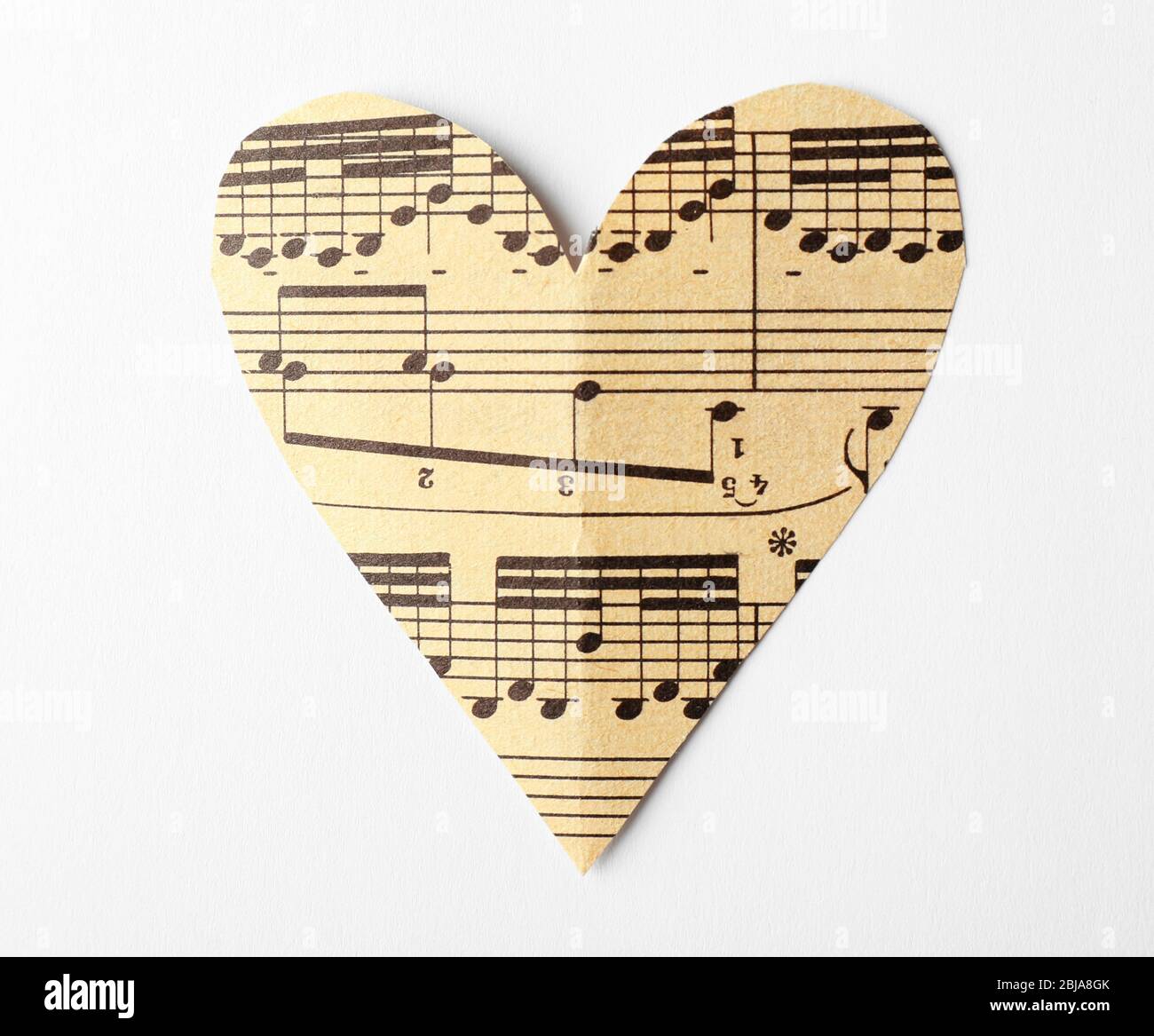 Paper heart with notes on white background, music concept Stock Photo ...