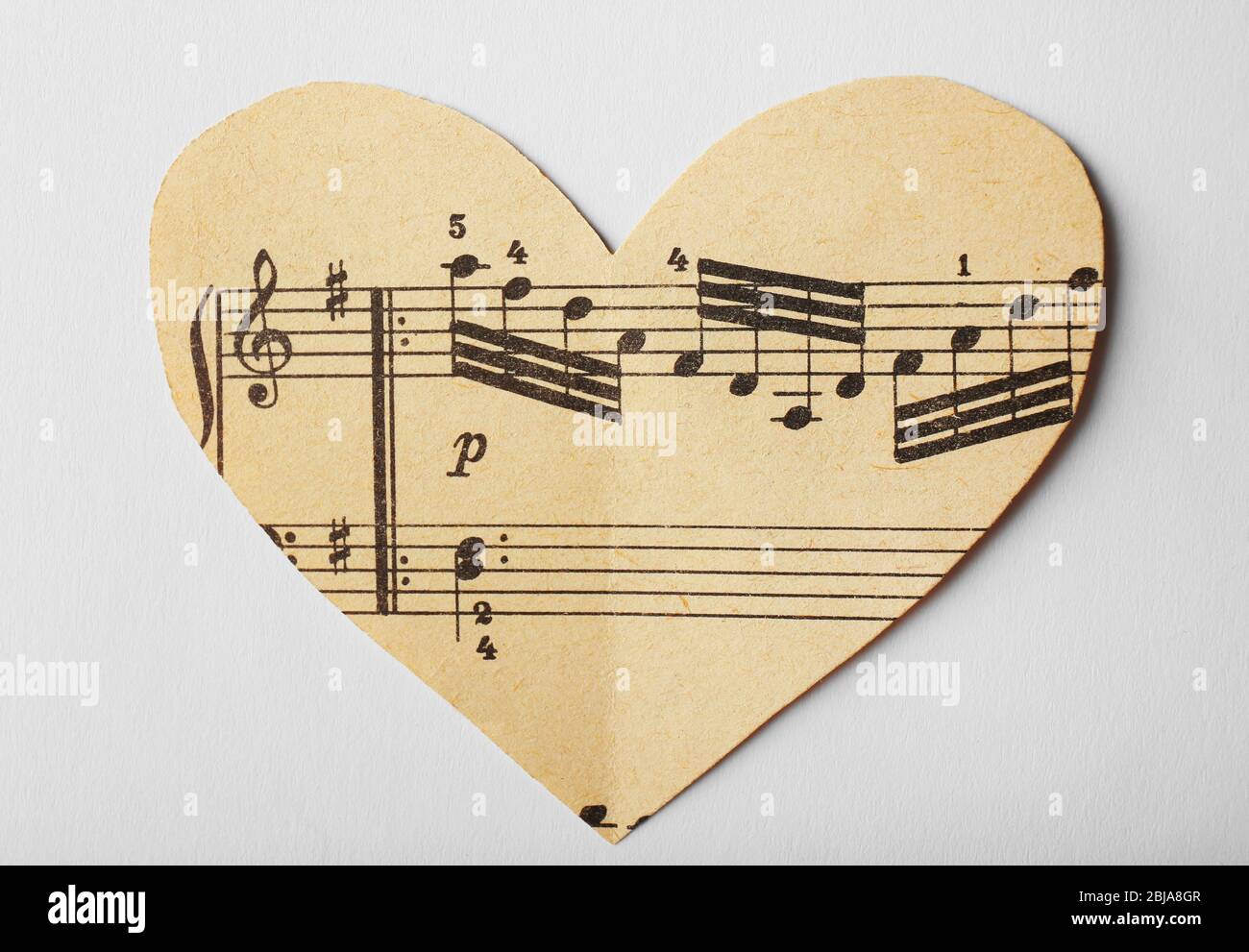 Paper heart with notes on white background, music concept Stock Photo ...