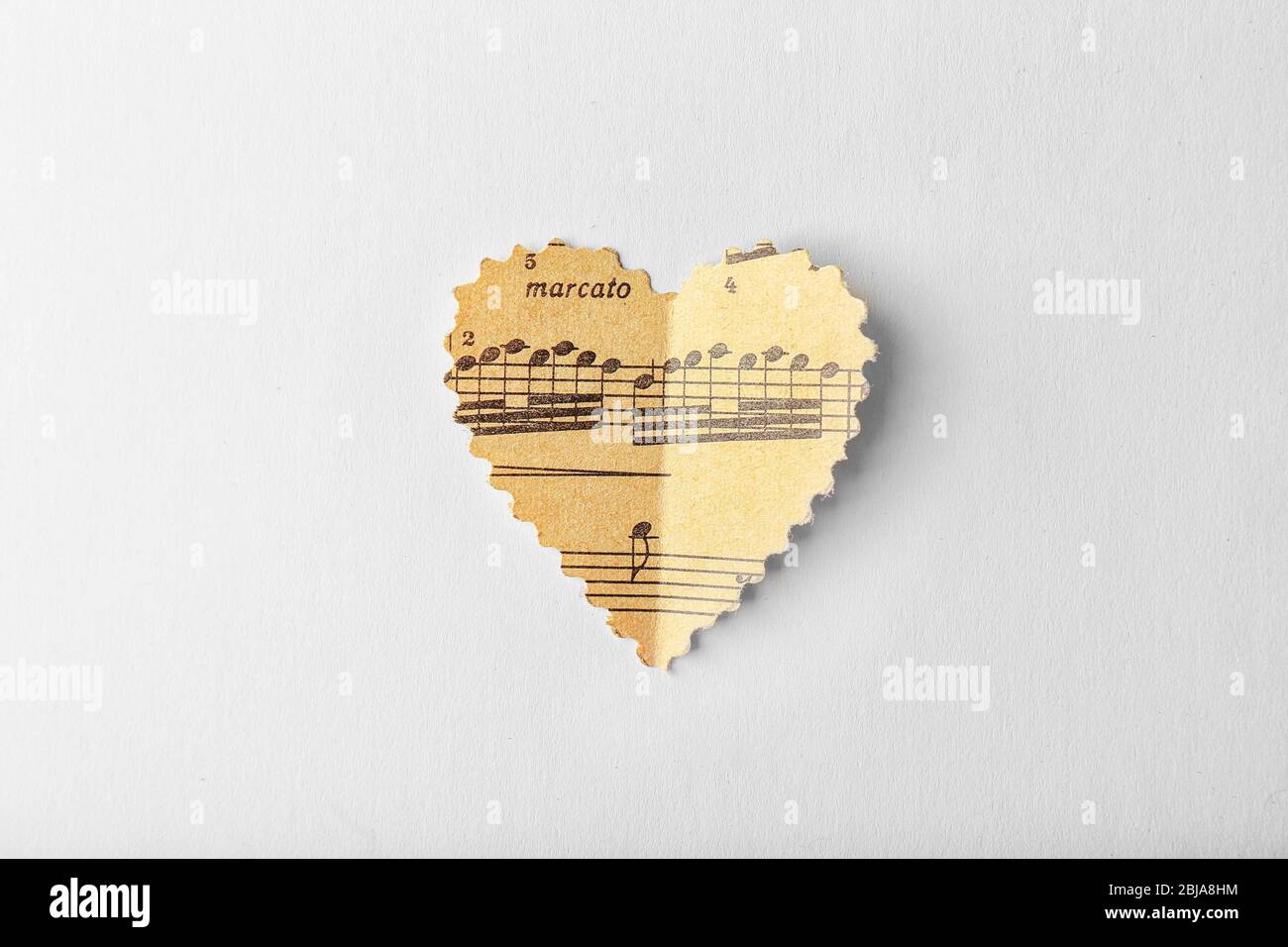Paper heart with notes on white background, music concept Stock Photo ...