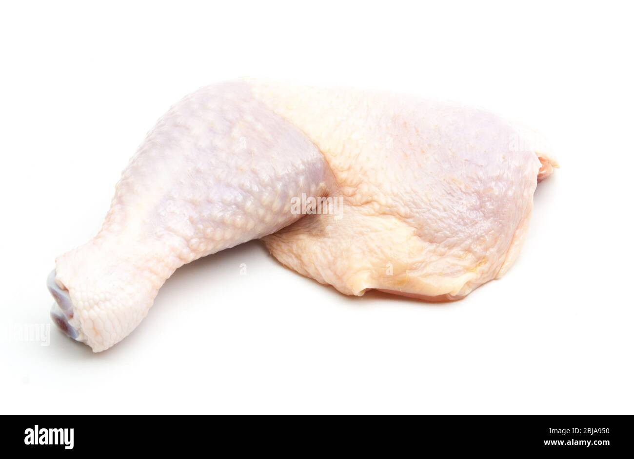raw chicken leg isolated on white background Stock Photo - Alamy