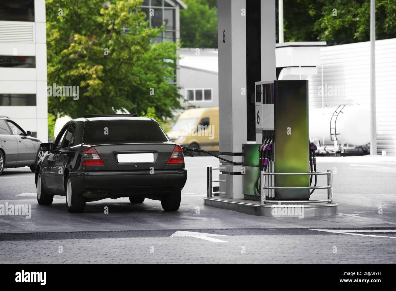 Modern petrol forecourt hi-res stock photography and images - Alamy
