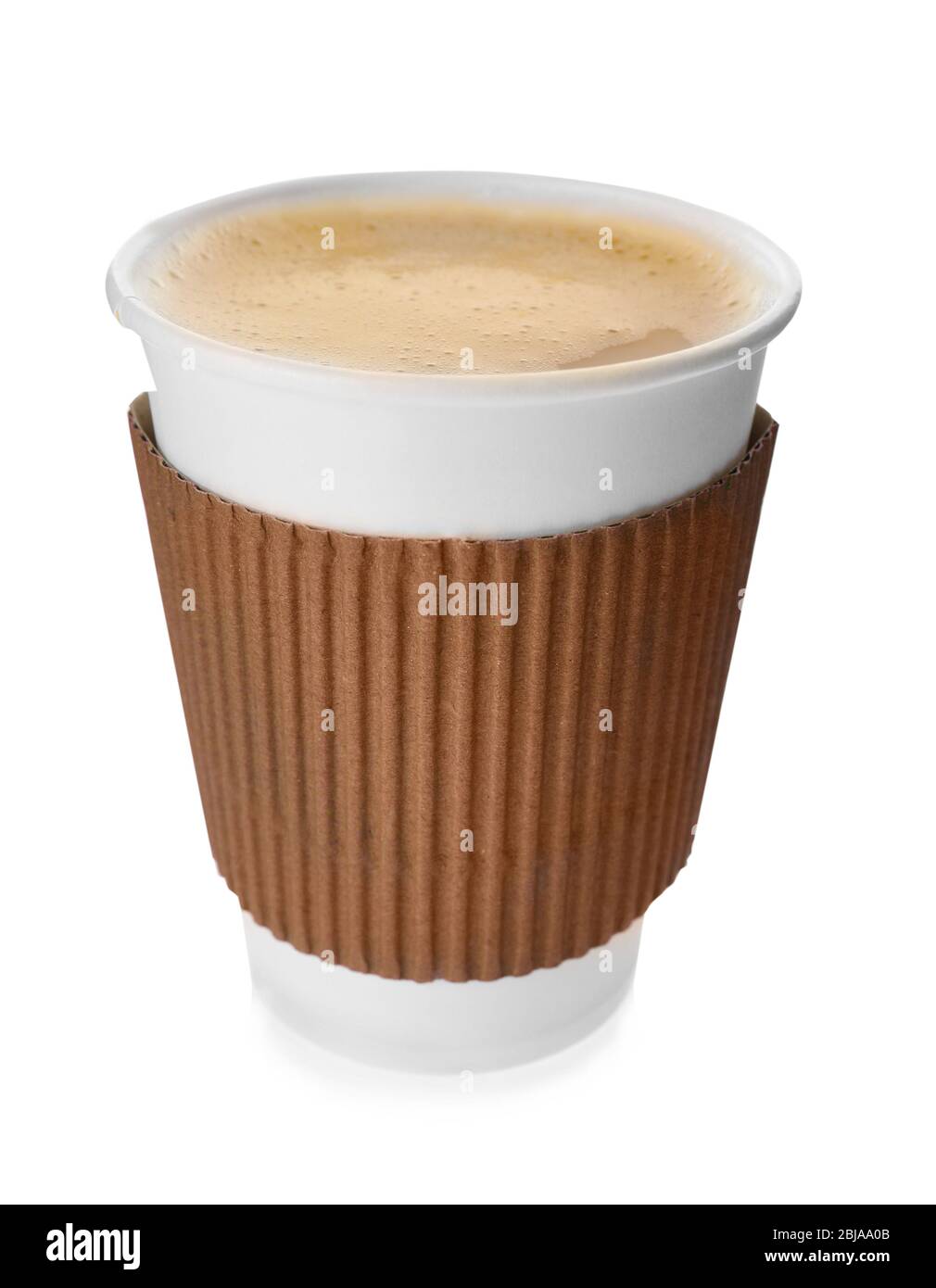 Paper cup of coffee isolated on white Stock Photo - Alamy