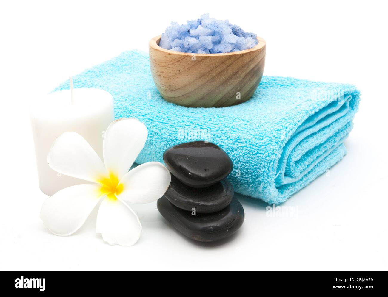 spa setting close-up isolated on white Stock Photo - Alamy