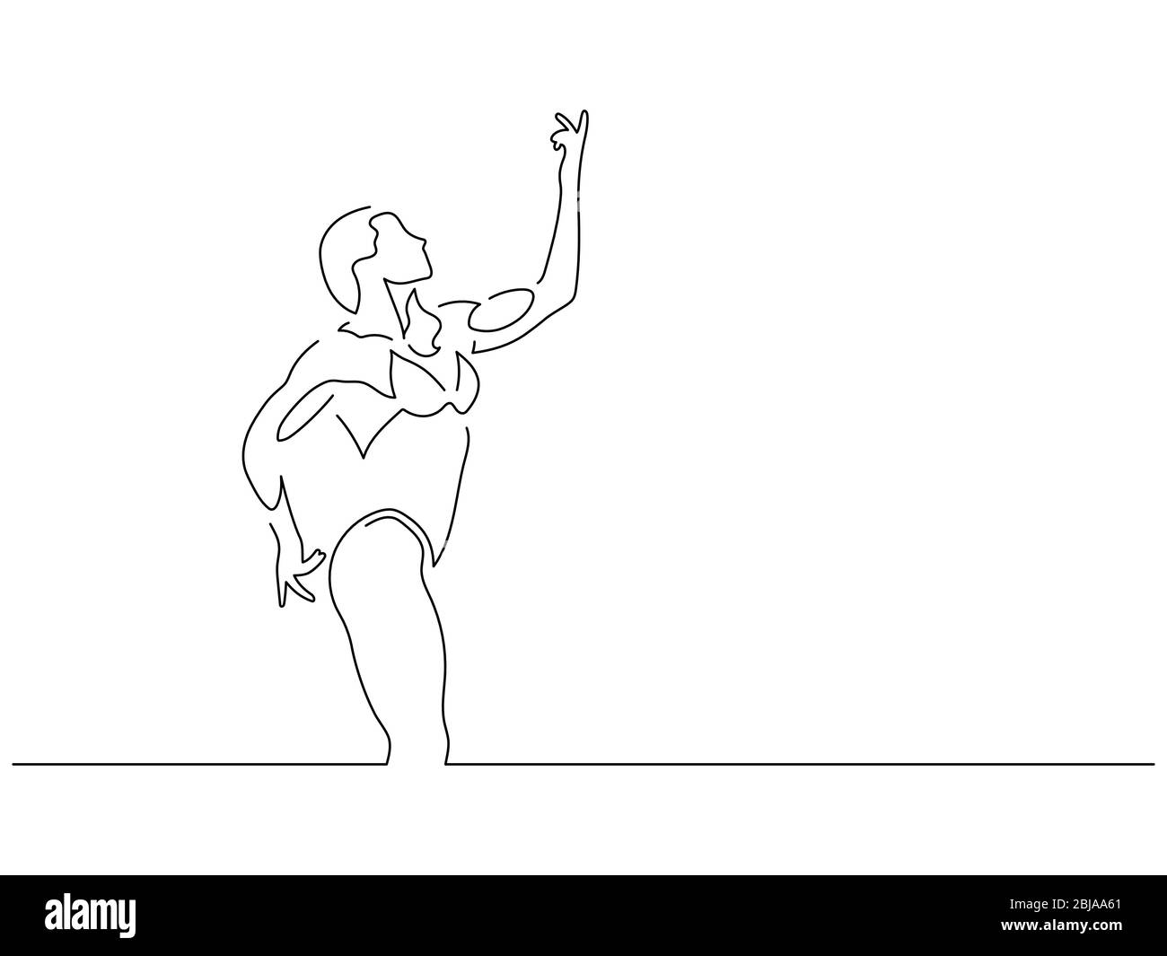 Bodybuilding isolated line drawing, vector illustration design. Sport ...