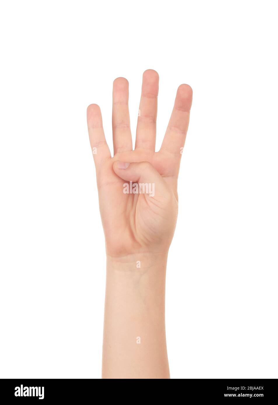 Child hand isolated on white Stock Photo - Alamy