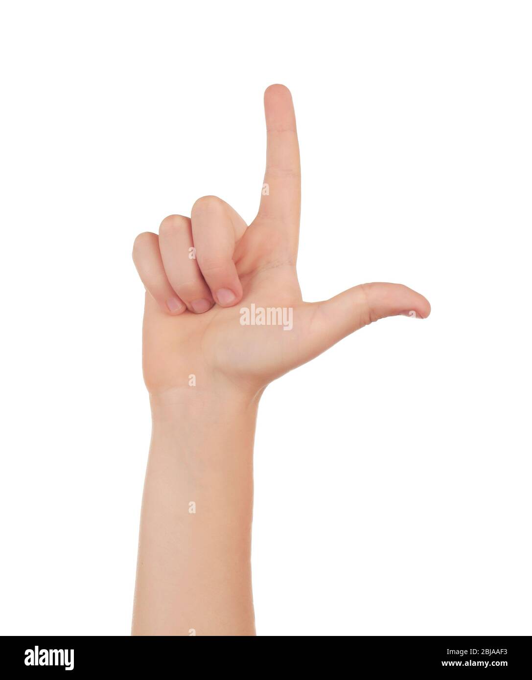 Child hand isolated on white Stock Photo - Alamy