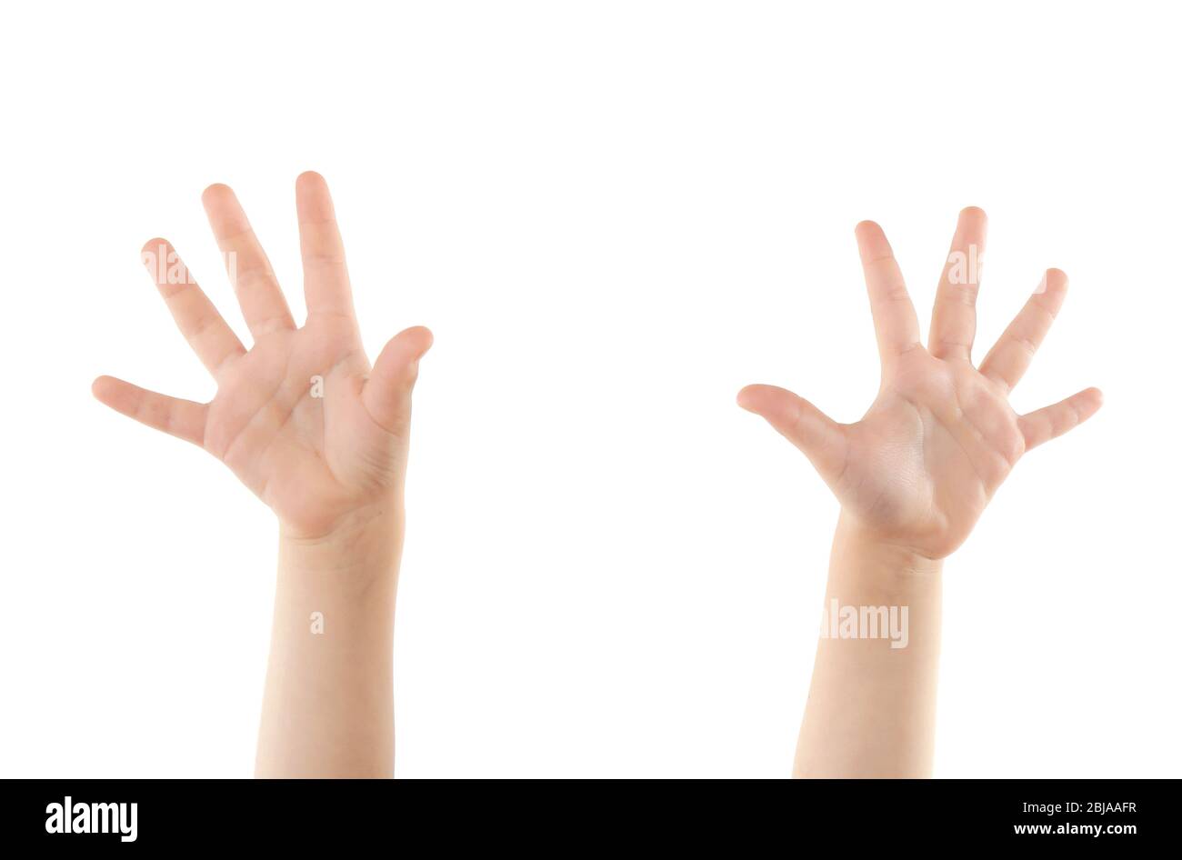 Child hands isolated on white Stock Photo - Alamy