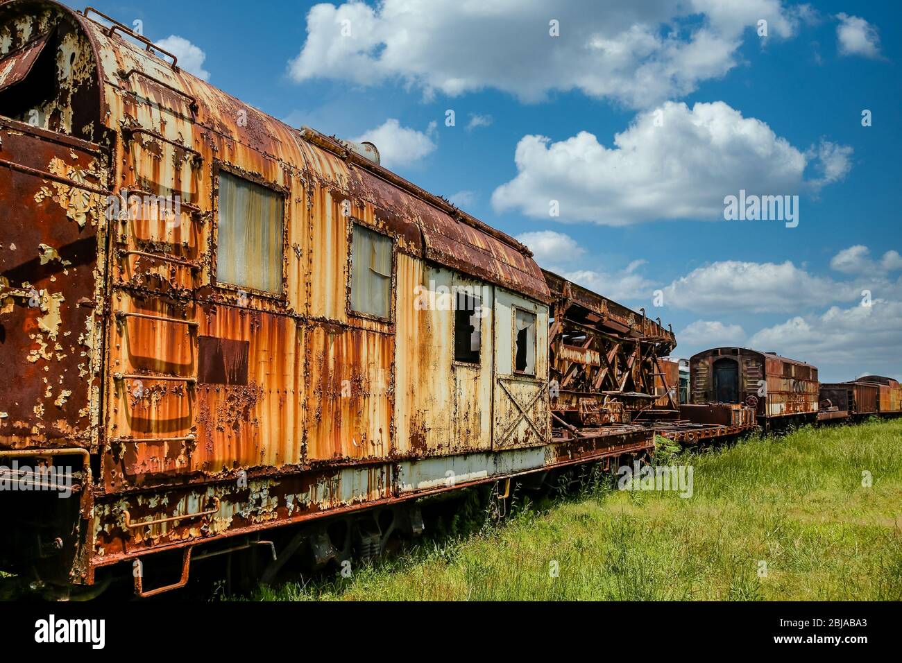 Rusted Old Train Cars Stock Photo - Alamy