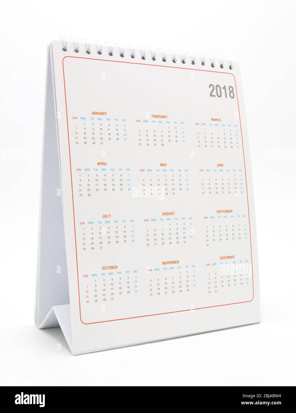 2017 desk calendar isolated on white background Stock Photo - Alamy