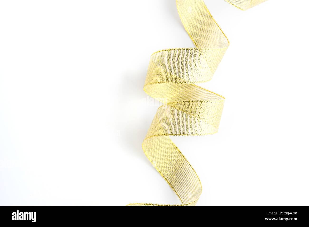 golden ribbon collection isolated on white Stock Photo - Alamy