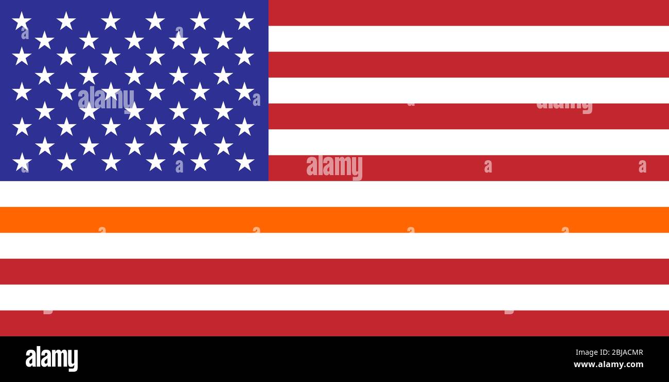thin orange line flag Army and Military Police Members symbol Stock ...