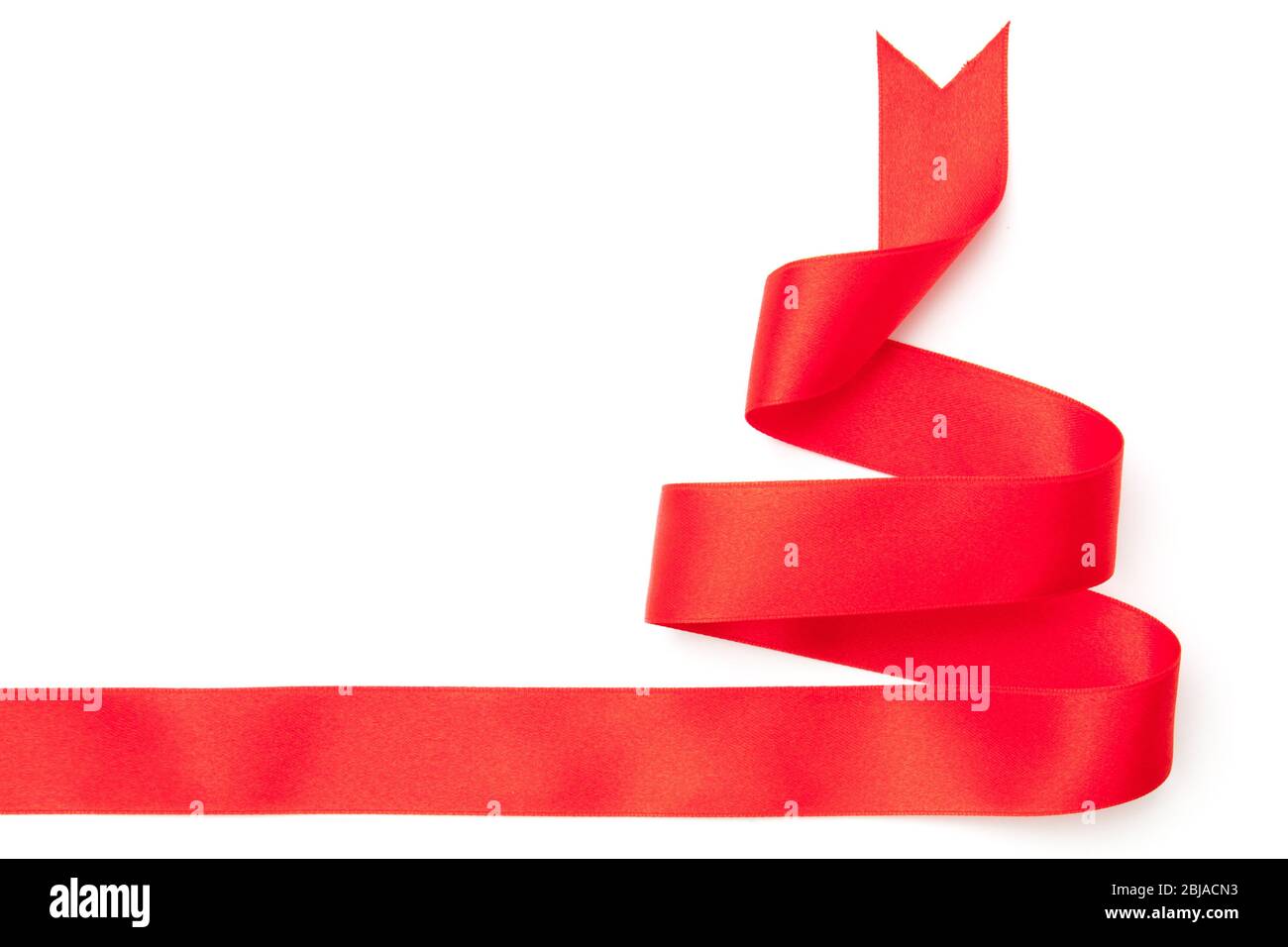 red ribbon border isolated on white background Stock Photo - Alamy