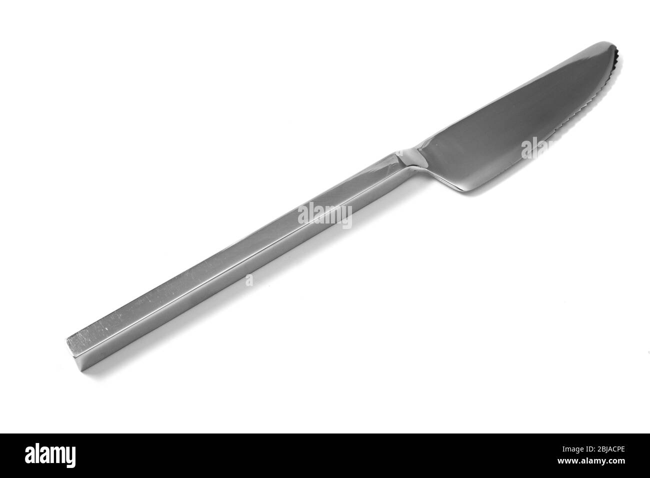steel metal table knife isolated over white background Stock Photo - Alamy