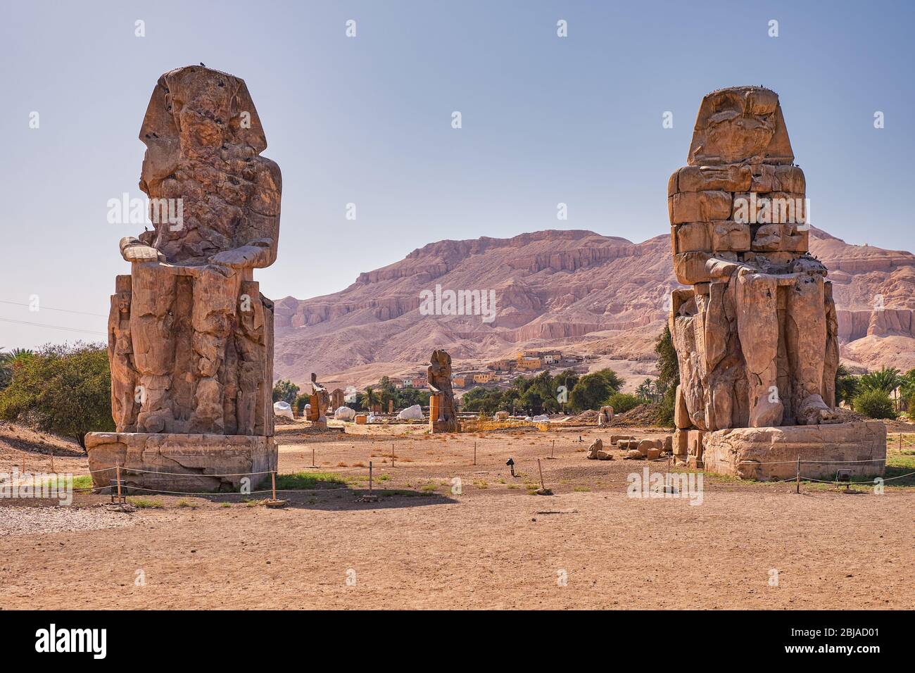 Colossi of Memnon, massive stone statues of the Pharaoh Amenhotep III ...