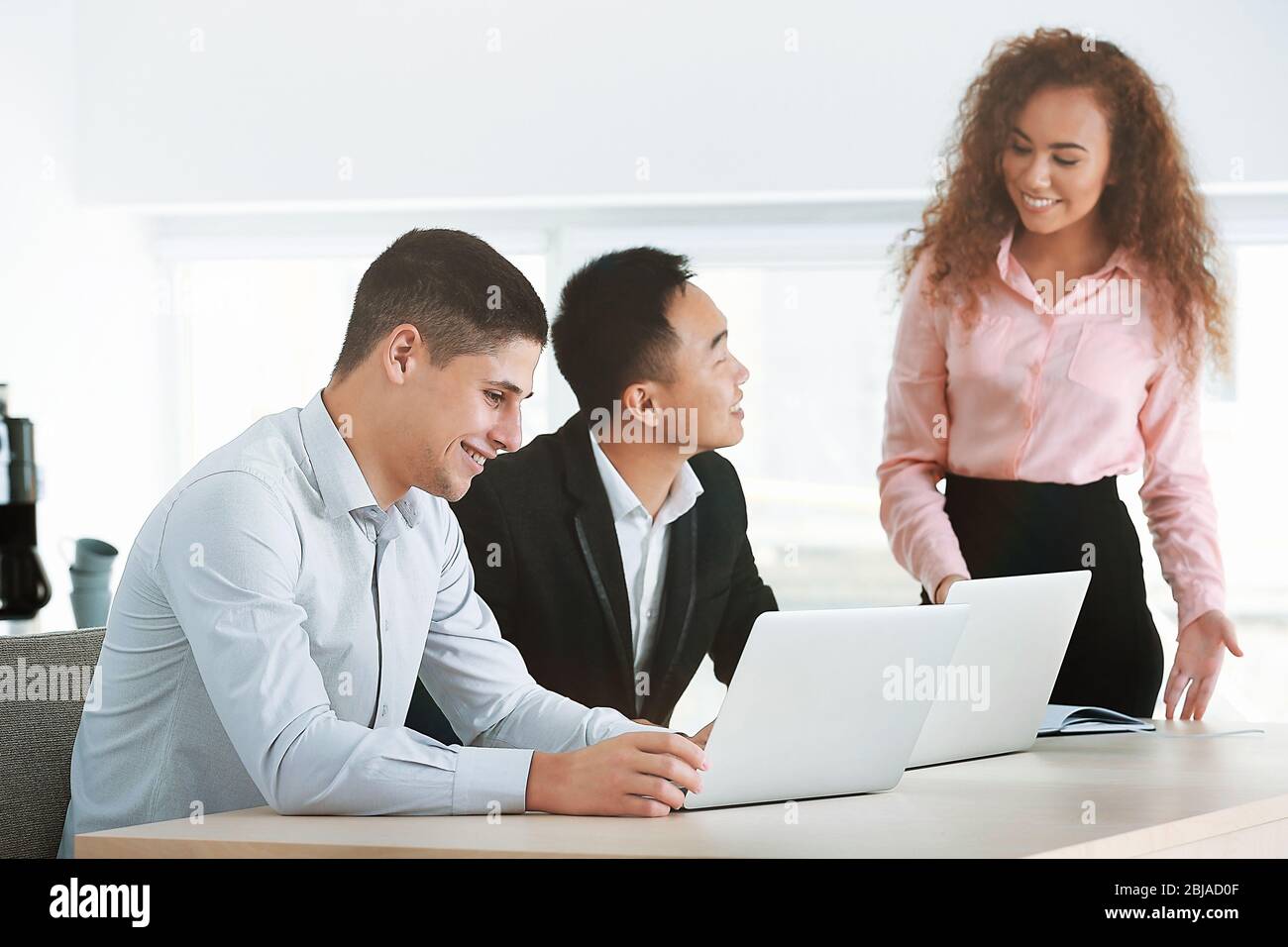 Group of people working in office Stock Photo - Alamy