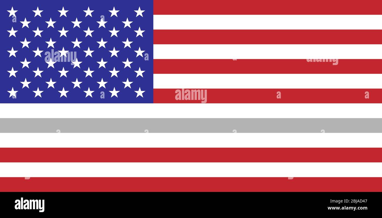 thin silver line flag Correctional Officers symbol Stock Photo - Alamy
