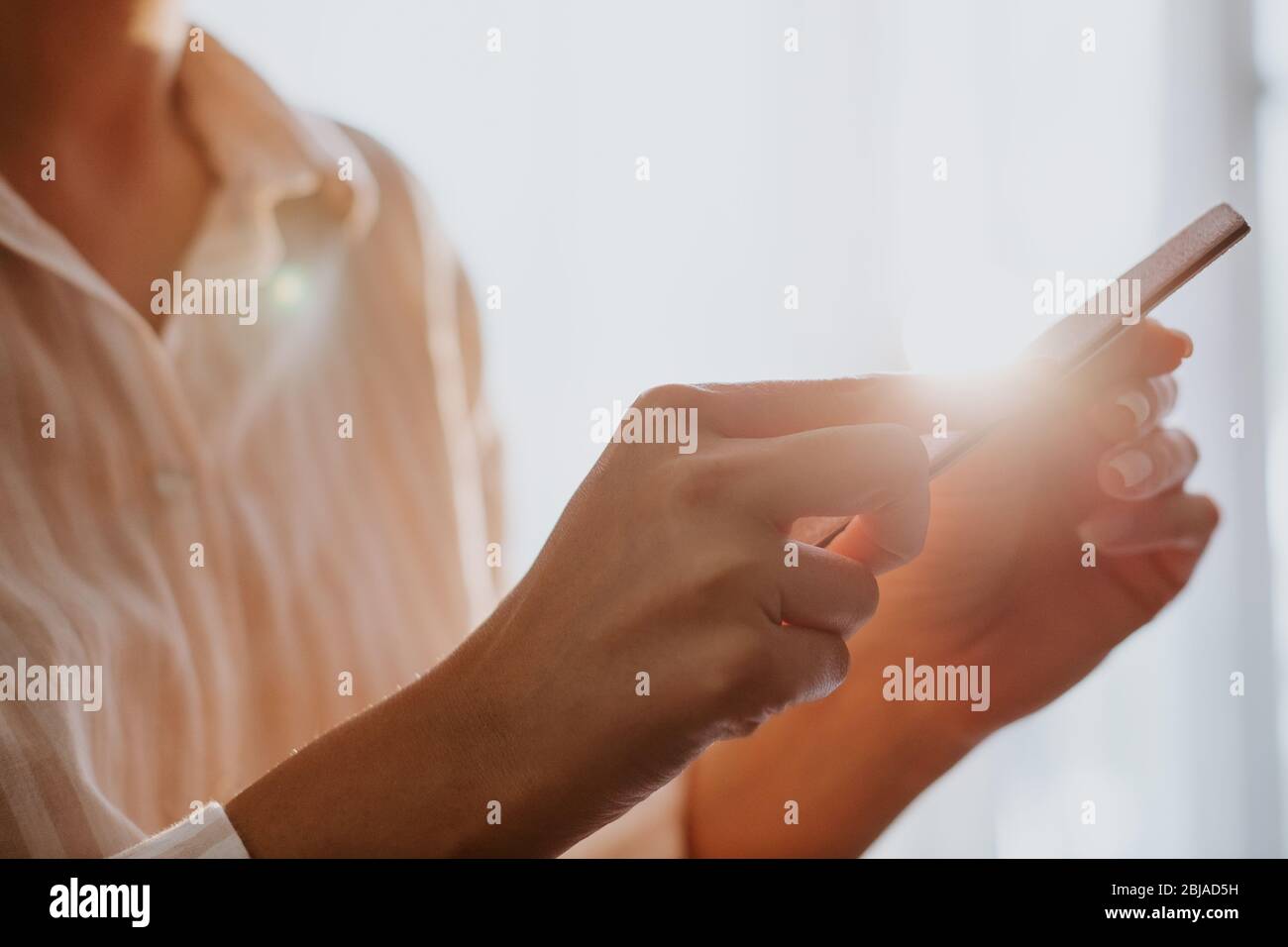 Woman filing nails hi-res stock photography and images - Alamy