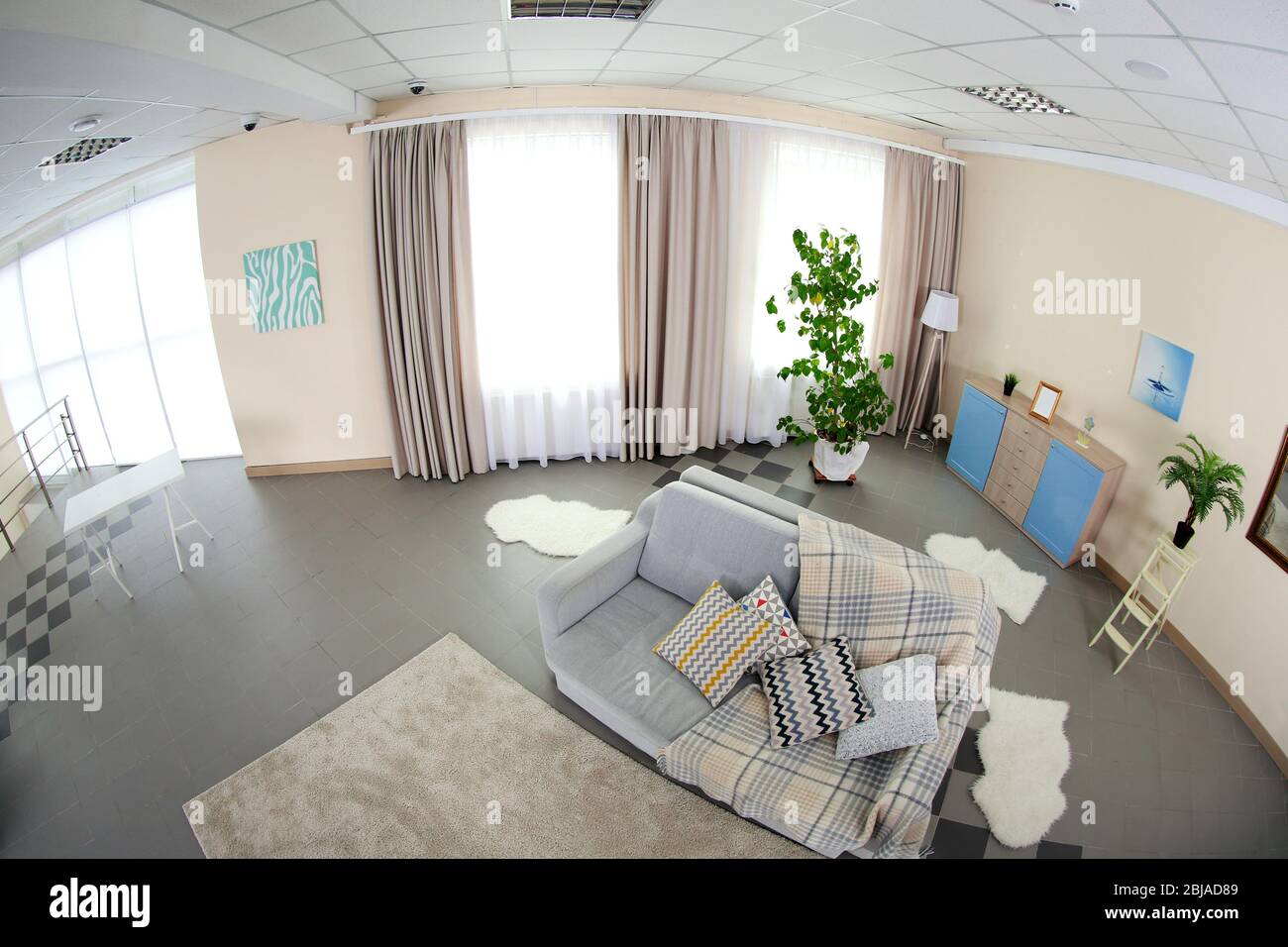 Room interior, top view Stock Photo - Alamy