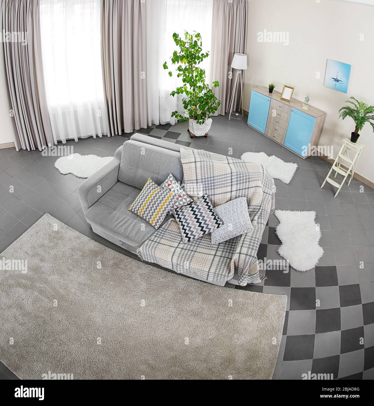 Room interior, top view Stock Photo - Alamy