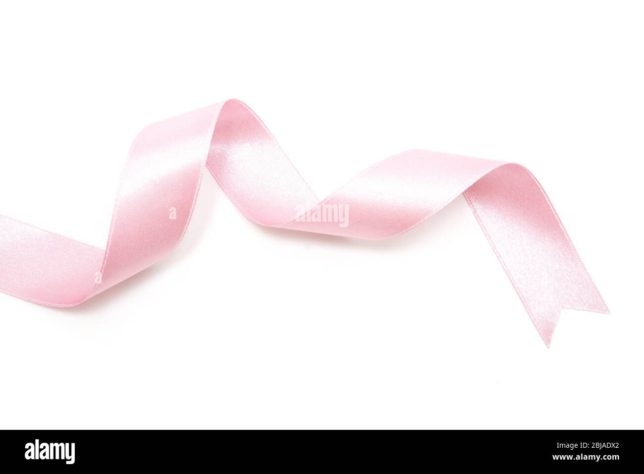 Pink ribbon bow in isolated on white background Stock Photo - Alamy