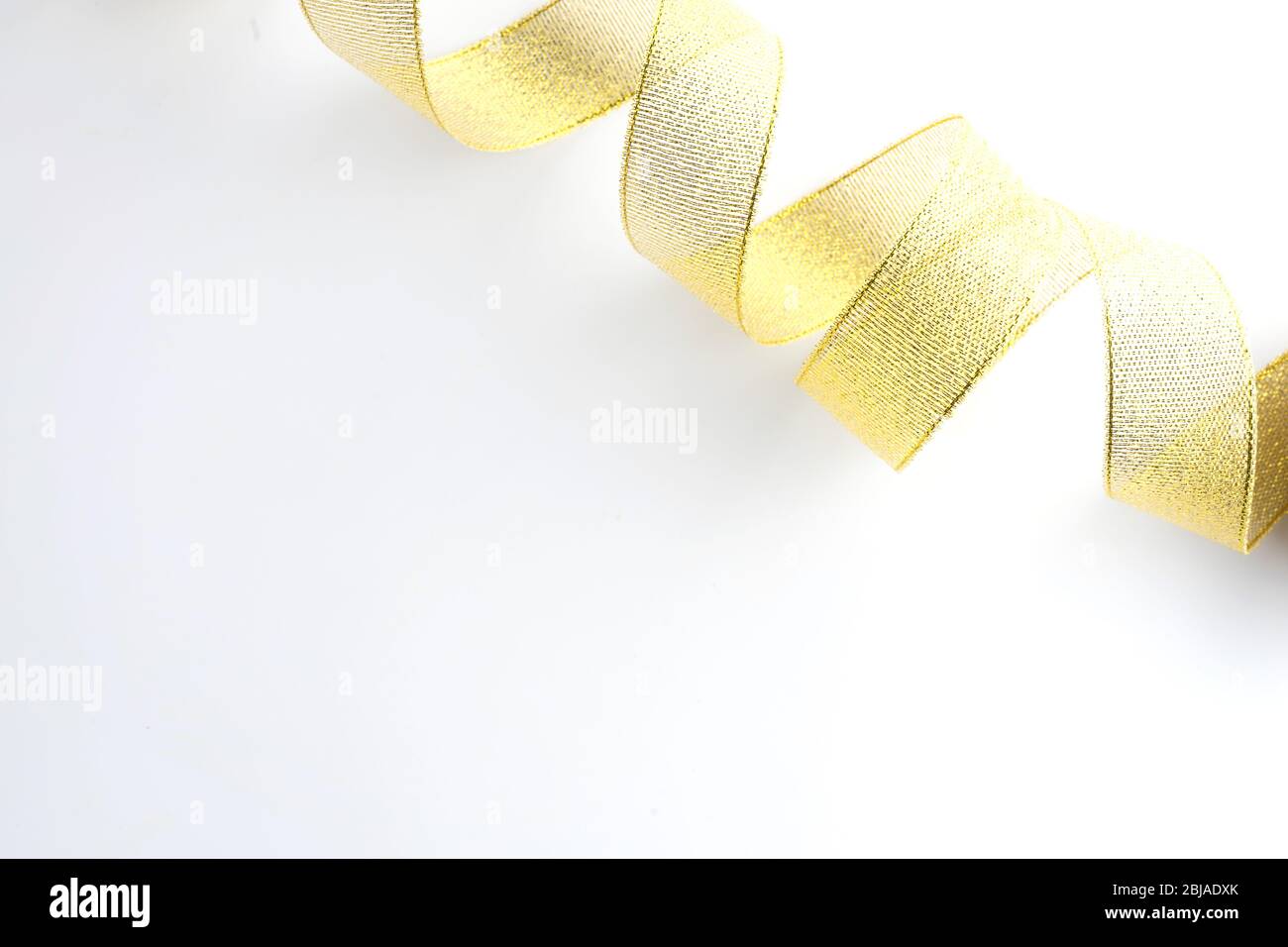 golden ribbon collection isolated on white Stock Photo - Alamy
