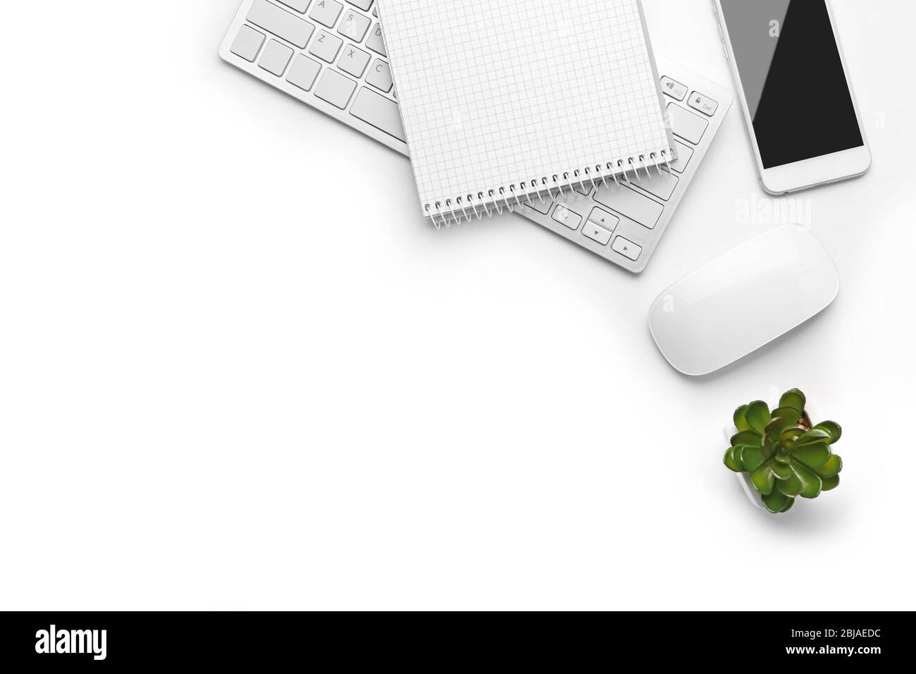 Office tools on white background Stock Photo - Alamy