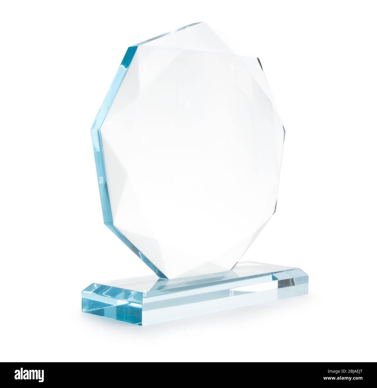 Beautiful realistic blank glass trophy award Stock Photo - Alamy