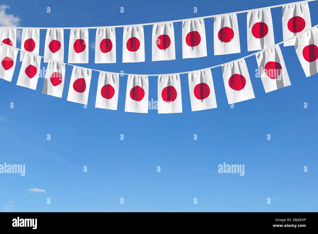 Japan flag blue sky hi-res stock photography and images - Alamy