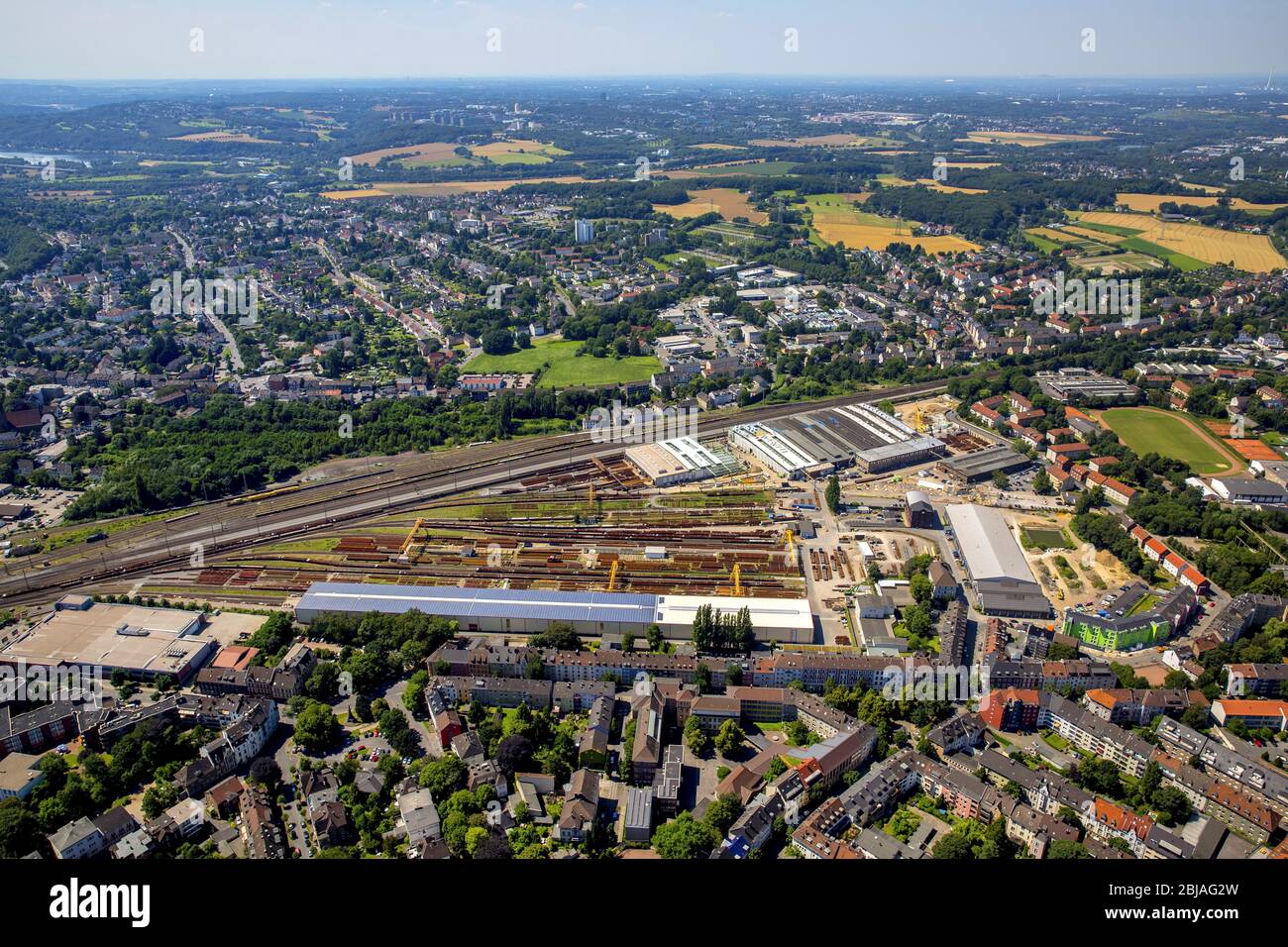 , Marshalling yard and freight station in the West of the city center ...