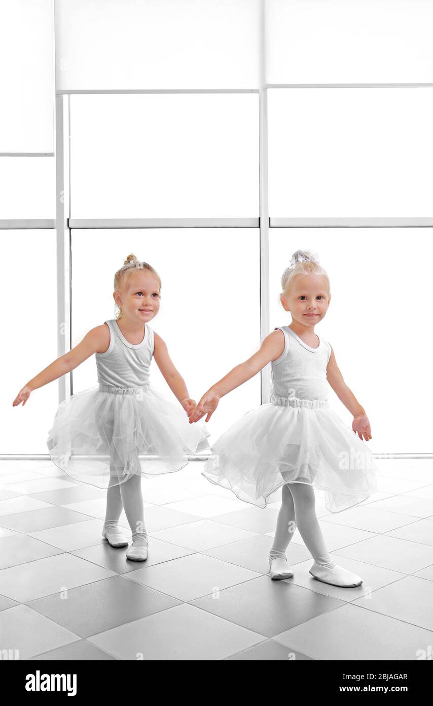 Cute girls practicing ballet in class Stock Photo - Alamy