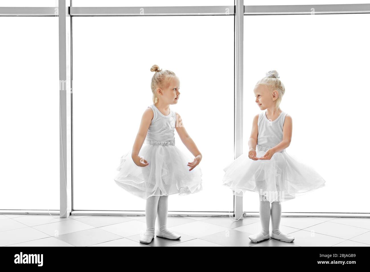 Cute girls practicing ballet in class Stock Photo - Alamy