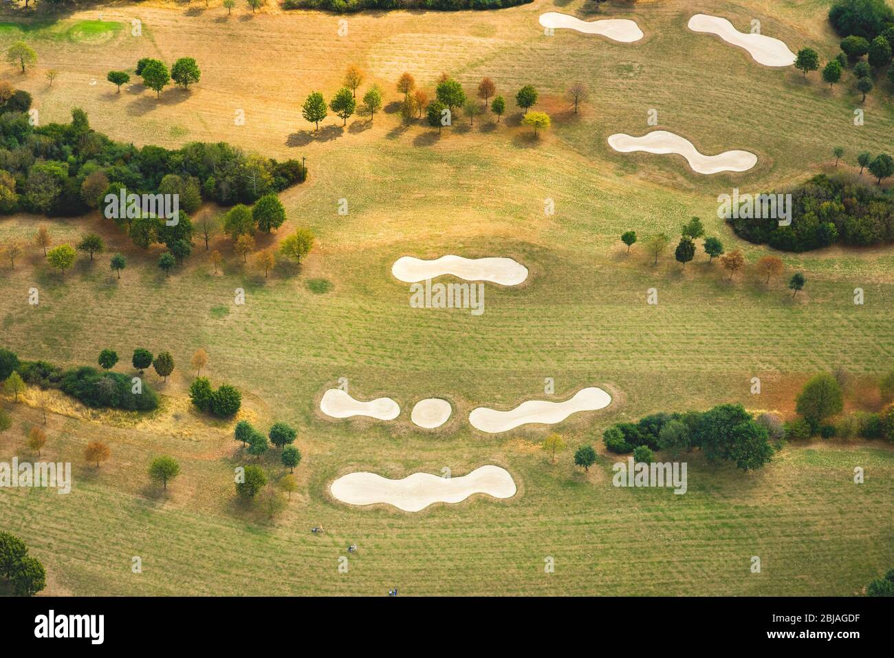 Golf club Op de Niep e.V., 27-holes ground, withered lawn in summer ...