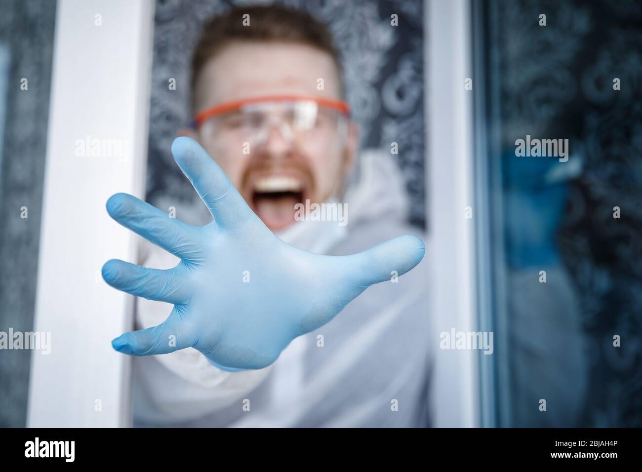 Nervous breakdown in man after quarantine isolation home, phobia of ...