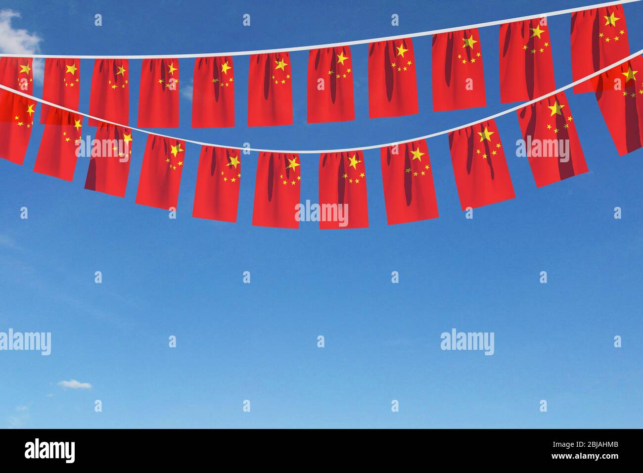 Chinese national flags hang hi-res stock photography and images - Alamy