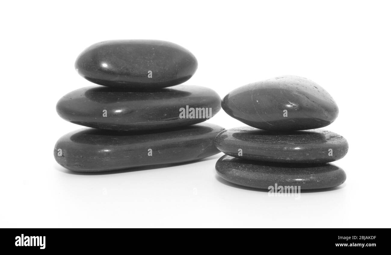 spa stones on white background Stock Photo - Alamy