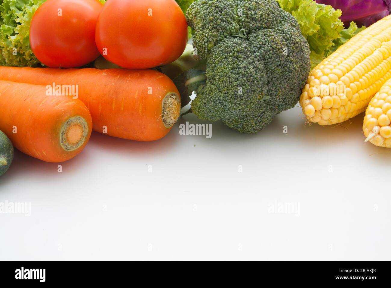 vegetables isolated on white background Stock Photo - Alamy