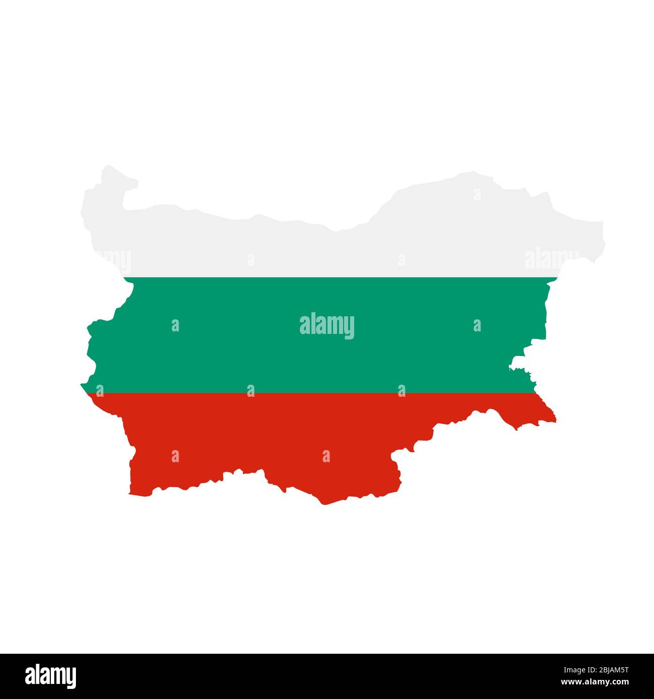 Bulgaria flag map. Country outline with national flag Stock Photo - Alamy