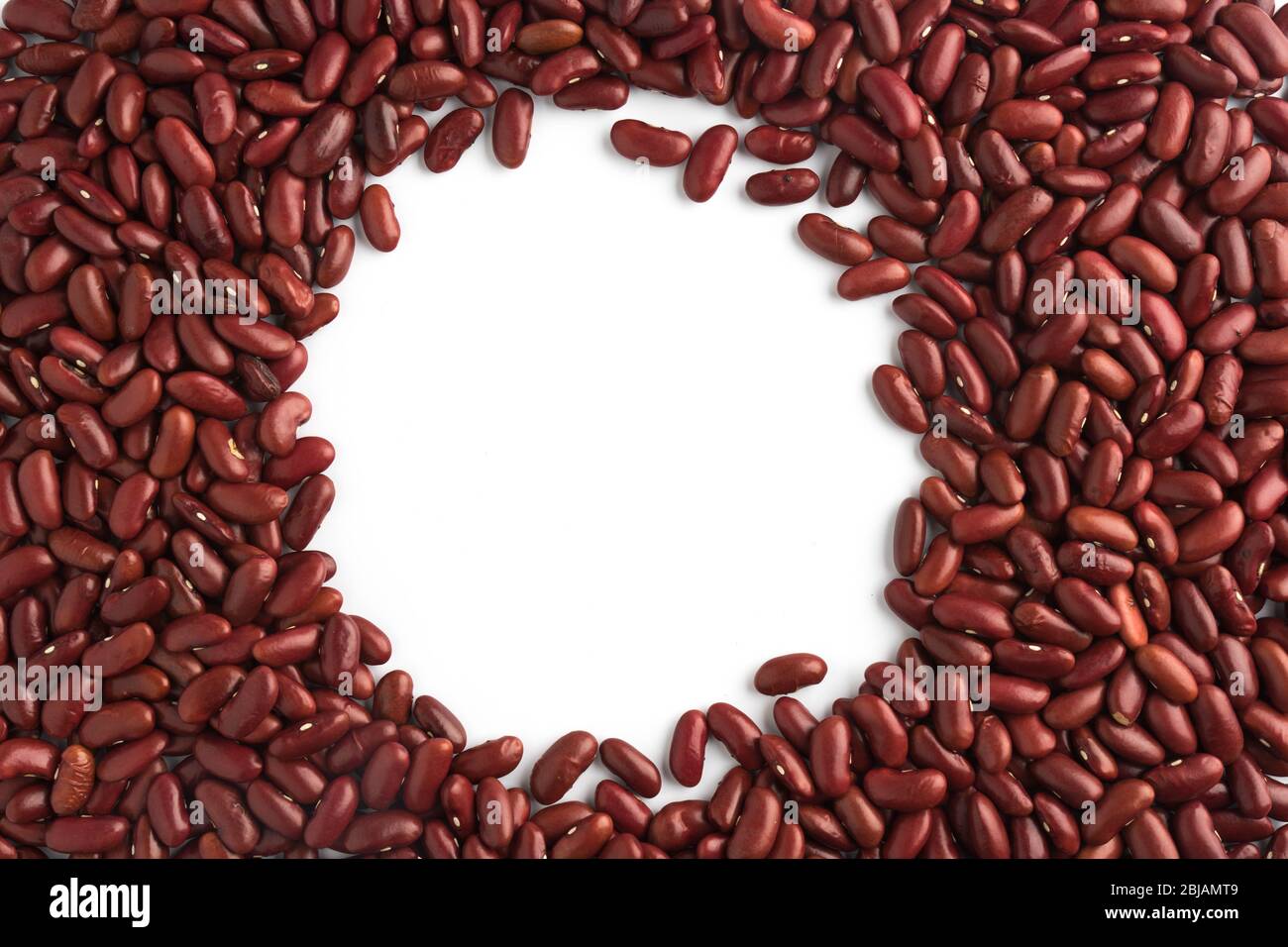 red beans circle on the white background Stock Photo - Alamy