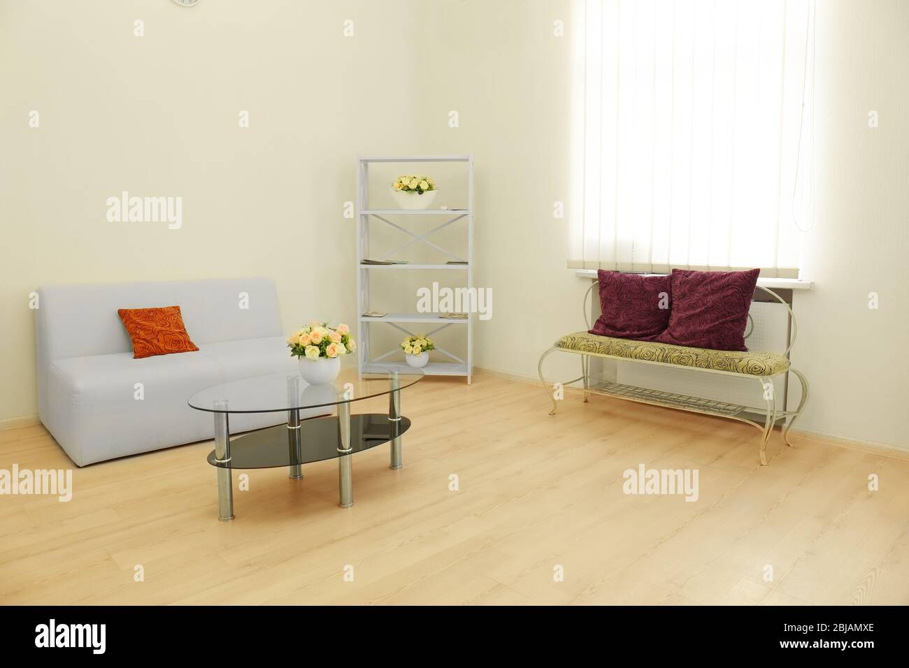 Reception room in beauty salon Stock Photo - Alamy