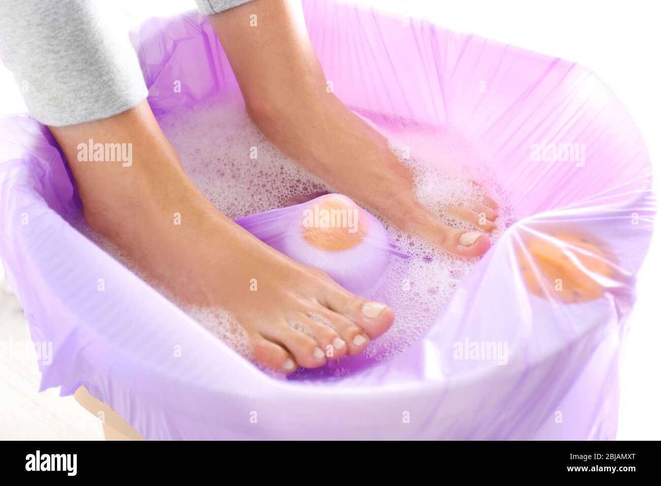 Woman getting pedicure in nail hi-res stock photography and images - Alamy