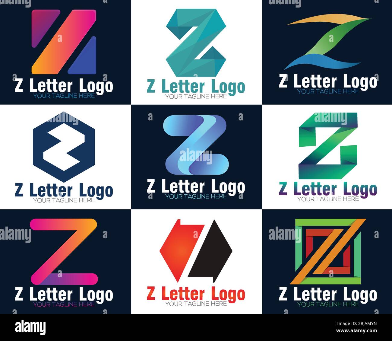 3d abstract style logo letter hi-res stock photography and images - Alamy